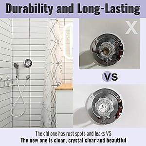 Handle Replacement for RP41661, Knob Compatible with Delta and Peerless Single Handle Bathtub Faucets, Clear Acrylic Diamond Shape Shower Kit