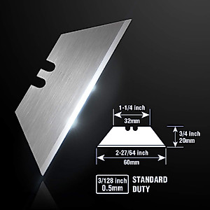 WORKPRO Utility Knife Blades Dispenser SK5 Steel 100-pack and Folding Utility Knife Quick-change Box Cutter, Blade Storage in Handle