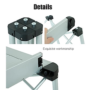 iClimb Lightweight Stable Alu. Folding Square Table Roll Up Top with Carry Bag for Camping Picnic Backyards BBQ Camp Kitchen (Nature, M)