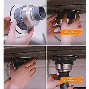 Kitchen Sink Drain Assembly Kit, Orlando 3-1/2 Inch Sink Strainer Removable Deep Waste Basket with Sink Stopper/Sealing Lid, 304 Stainless Steel