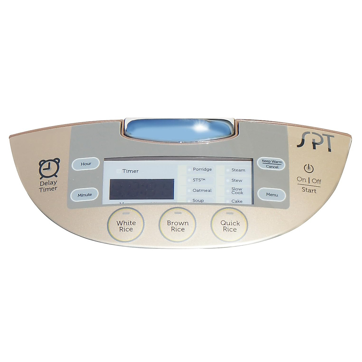 SPT RC-1206 6 Cups Multi-functional Rice Cooker: Brown Rice, White Rice, Porridge, Oatmeal, Soup, Steam, Stew, Slow Cook and Cake