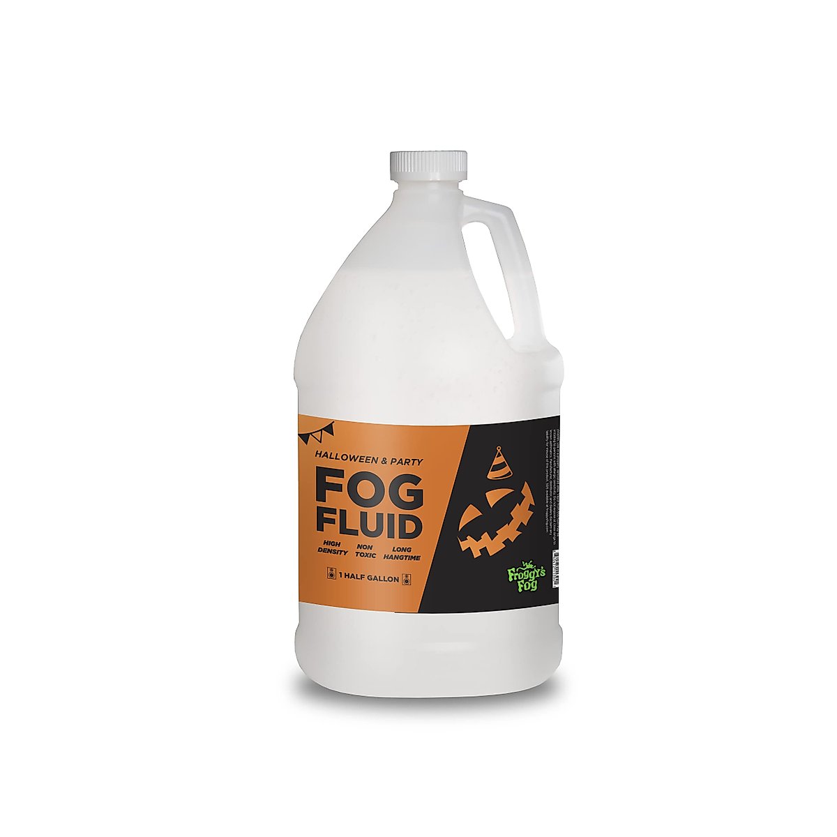 Froggy's Fog Halloween and Party Fog Fluid, High Output Long-Lasting Fog Juice for 400-1500 Watt Water-Based Fog Machines, Great for Pro & Home Haunters, Theatrical Effects, DJs, & More, Half Gallon