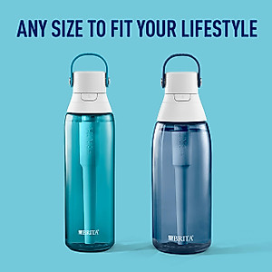 Brita Insulated Filtered Water Bottle with Straw, Reusable, BPA Free Plastic, Night Sky, 36 Ounce