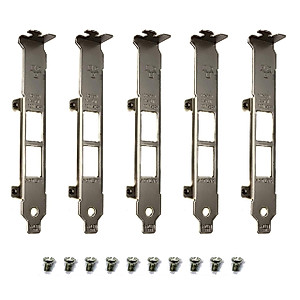 BestParts 5pcs Generic Full Height Brackets for Intel X540-T2 X550-T2 Network Card with Screws