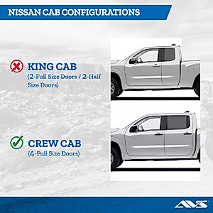 Auto Ventshade [AVS] Ventvisor / Rain Guards | Outside Mount, Smoke Color, 2 pc | 92823 | Fits 2004 - 2015 Nissan Titan King Cab