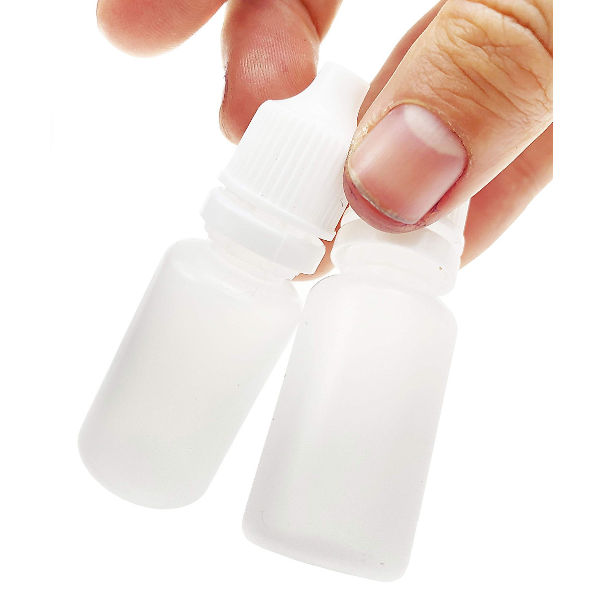 50PCS Empty Refillable Squeezable Plastic Dropper Bottle Eye Liquid Dropper Container Jar Vial Holder with Screw Caps and Plugs for Cosmetic Essential Oil Reagent Lab Drops 15ml/0.5oz