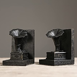 Book Ends for Shelves Bookends Creative Retro Bookend Bookshelf Resin Heavy Books Anti-Slip Book Ends Home Office Phonograph Decorative Book Stoppers Office Book Stand