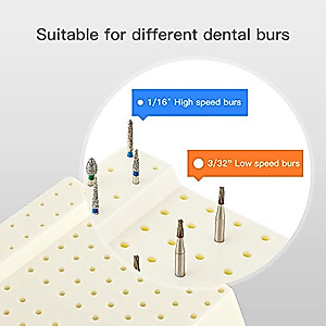 168 Holes Dental Bur Holder Box with Cover and Drawer, Burs Block Station Organizer Case for Bur, Plisher, File - Durable and Sturdy