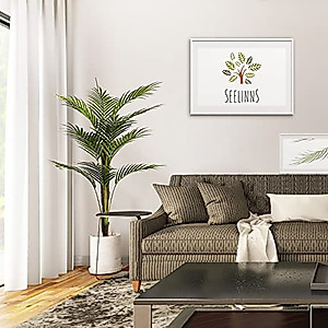 SeelinnS Artificial Trees Artificial ​Palm Tree Artificial Plants for Home Decor Indoors and Outdoors 4FT Fake Plants Tall Artificial Plants with 14 Artificial Leaves and Plastic Nursery Pot (2 Pack)