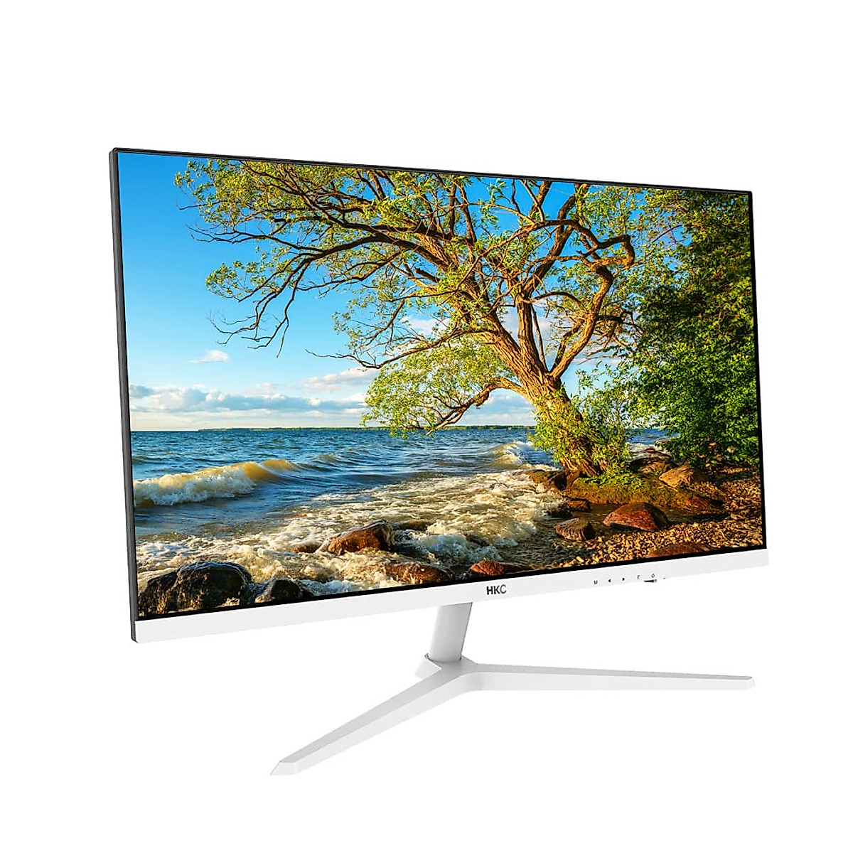 HKC 24'' IPS FHD Frameless 1080P White Computer Monitor Eye Cared HDMI VGA Input 3 Years warrenty V2412W