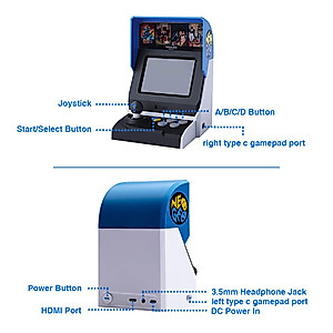 Neo Geo Mini International Arcade and White Game Pad Set [Included HDMI Cable], 40 Pre-Loaded Classic SNK Games:The KING of The FIGHTERS / METAL SLUG and More