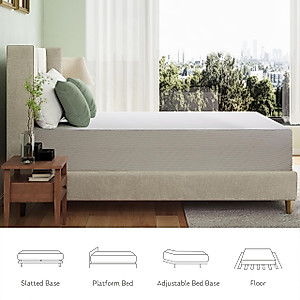 Twin XL Mattress in a Box, 10 inch Mattresses Made in USA for Kids Bed Single Size Daybed Individual Bunk, Green Tea Memory Foam Mattress for Cool Sleep & Pressure Relief, Medium Firm