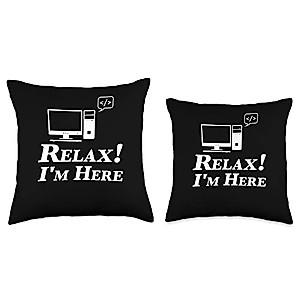 Technical Support Information computer repairing G Relax I'm here Tech Support Throw Pillow, 16x16, Multicolor