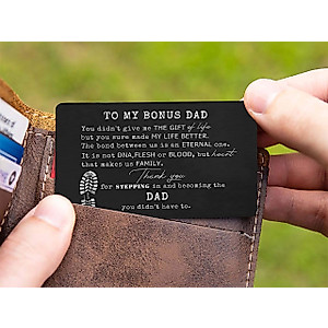 2024 Christmas Gifts for Stepdad Gift-Bonus Dad Appreciation Gifts from Daughter Son-Stepfather Gifts-Birthday Father's Day Gifts-You Didn't Give Me the Gift of Life-Wallet Insert Decor-Wallet Card