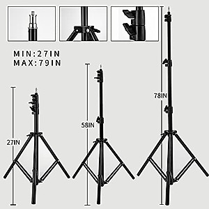 Softbox Lighting Kit Photography Soft Box 20'' X 28'', 85W Studio 6000k Bulb LED Light, 6.7'Light Stand, Remote Set, BEIYANG