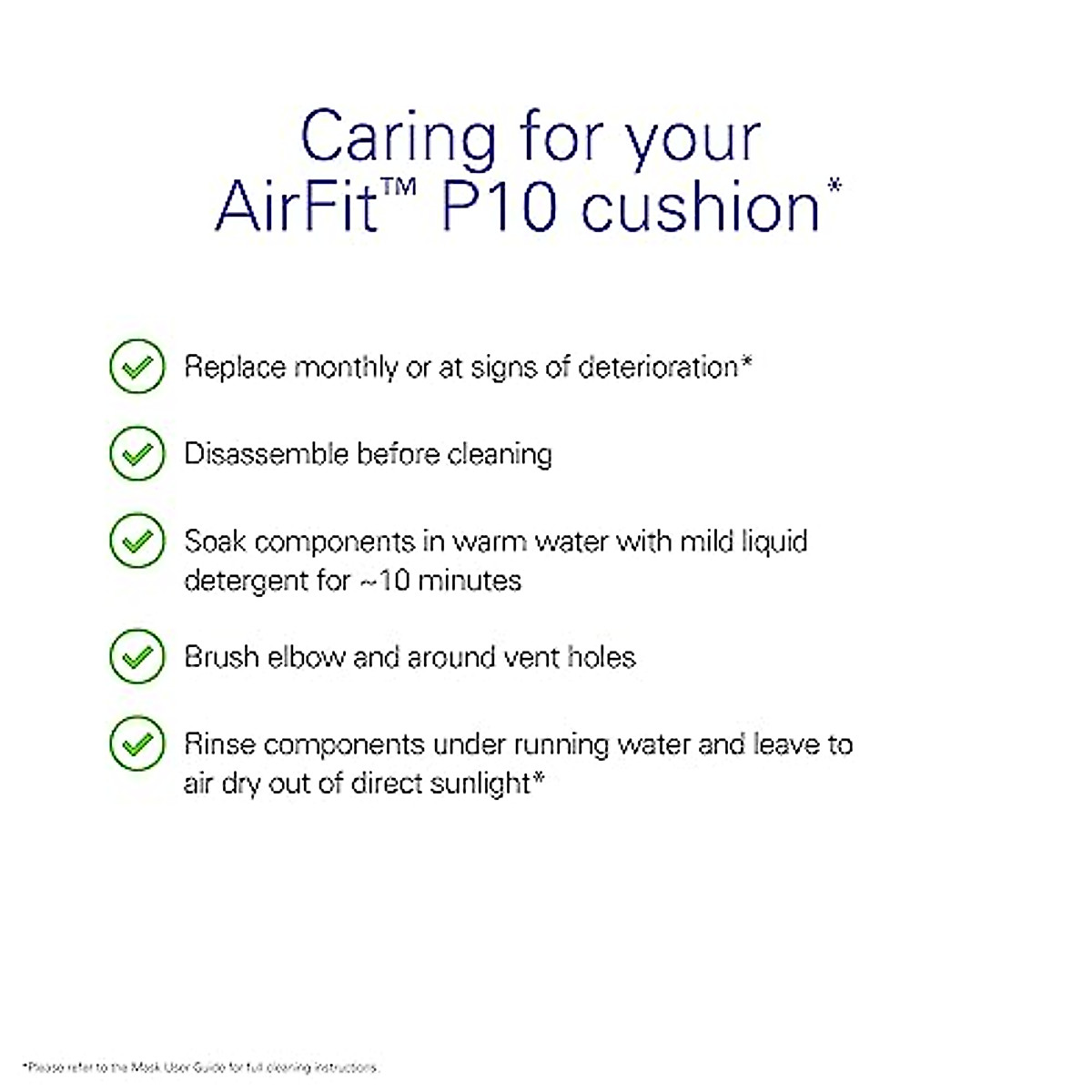 ResMed Nasal Pillow for AirFit P10 - Features Dual-Wall Technology - Single Pair, Small