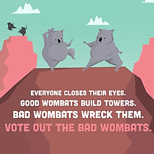 Exploding Kittens Hand to Hand Wombat Card Game Fun Family Card Games for Adults Teens & Kids - Fun Party Games, 3-6 Players