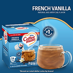 Nestle Coffee mate French Vanilla Liquid Coffee Creamer Singles, 24 Count