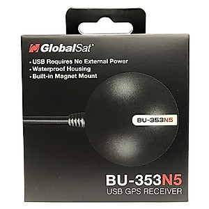 GlobalSat BU-353N5 USB GNSS Receiver, Black