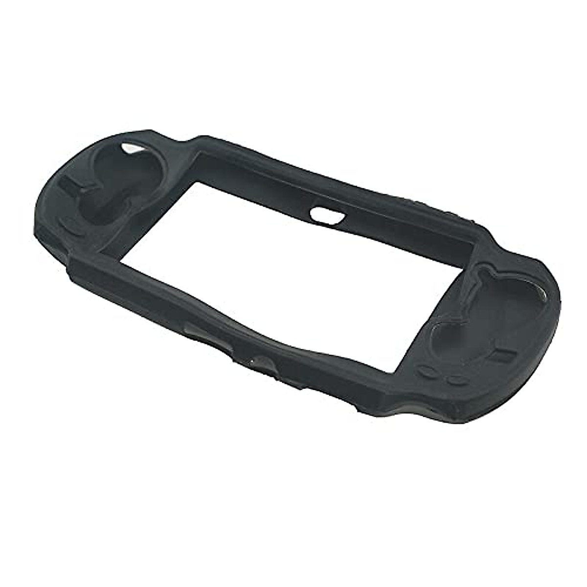 Silicone Rubber Skin Soft Cover Case Shell Protector for PS Vita PSV 1000 Controller (Black)