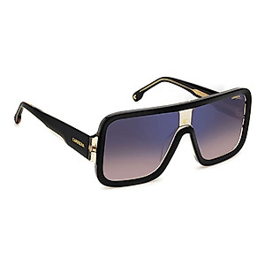 Carrera FLAGLAB 14 Black Beige/Brown Shaded Blue Mirror 62/11/145 unisex Sunglasses