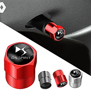 4 PCS Car Tyre Valve Caps for DS DS3 DS4 DS4S DS5 5LS DS6 DS7 DS9 Stem Dust Covers Airtight Seal Tire Valve Stem Caps Tyre Valve Cover Accessories,A