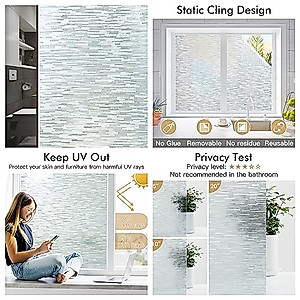 Window Film Window Film Privacy Stained Glass Film Static Cling Self Adhesive Film Frosted UV Protective Glass Vinyl for Home Glass Window Clings (Color : D, Size : 30x100 cm)