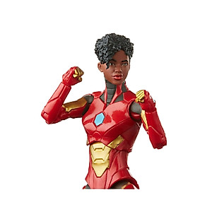 Marvel Hasbro Legends Series 6-inch Ironheart Action Figure Toy, Premium Design and Articulation, Includes 5 Accessories and 1 Build-A-Figure Part, Red,gold