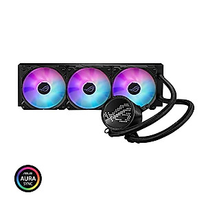 ASUS ROG RYUO III 360 ARGB All-in-one AIO Liquid CPU Cooler 360mm Radiator, Asetek 8th gen Pump Solution, Anime Matrix™ LED Display and ROG AF 12S ARGB Fan.