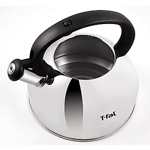 T-fal Specialty Stainless Steel Tea Kettle 3 Quart Cookware, Pots and Pans, Dishwasher Safe Silver