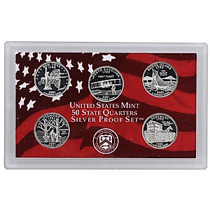 1999 No Mint Mark - 2008 Silver Proof State Quarter Run 90% Silver No Boxes or COAs 50 Coins (1/4) Seller Gem Deep Cameo