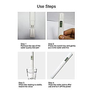 0 to 9990ppm TDS Meter High Sensitivity Digital Test Pen Portable Water Tester with LCD Screen