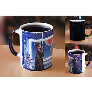 Morphing Mugs Star Wars – Obi Wan & Darth Vader – Obi Wan's Final Battle – Thomas Kinkade Studios - One 11 oz Color Changing Ceramic Mug – Image Revealed When HOT Liquid Is Added!