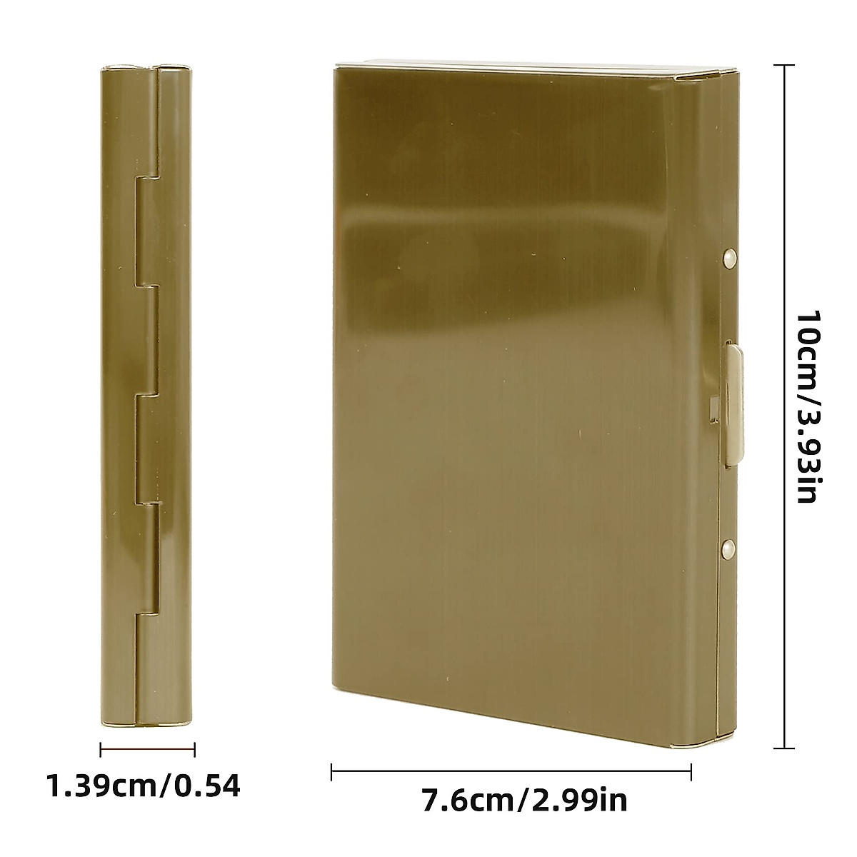 Alinbehbs Credit Card Holder RFID Card Holder Metal Wallet Stainless Steel Credit Card Wallet Business Card Holder for Woman Men (Gold)