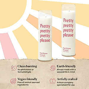 Paddywax Candles Spark Collection, Naturally Scented Candle, 10.6 Ounces, Pink Peony Coconut