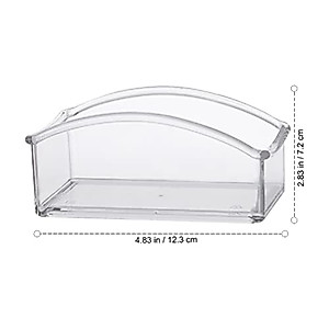 Luxshiny Acrylic Clear Coffee Organizer Tea Bag Organizer Holder Clear Tea Bag Box Sugar Packets Holder for Coffee Creamer Acrylic Tea Bag Organizer