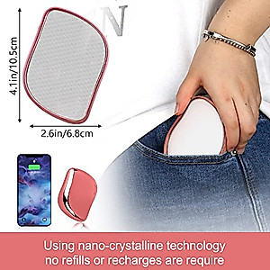 Crystal Hair Eraser for Women and Men, Crystal Hair Remover Painless Exfoliation, Magic Hair Eraser for Back Arms Leg, Portable mild Hair Remover, Reusable & Washable(Pink)