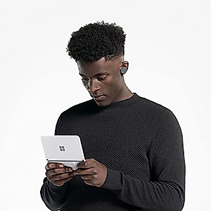 Microsoft Surface Duo 256GB AT&T Locked, Glacier TGM-00001 Bundle with Wacom KP13300D Ballpoint Pen + Deco Gear Wireless Earbuds + Tablet Stand & More