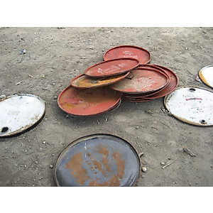 Front Door Metal Wreath with Flowers and Branches, Garden Wall Hanging Lid Sculpture, Handmade in Haiti 23 in. x 23 in.