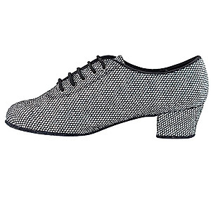 Very Fine Salsa, Latin, Ballroom Women Dance Shoes Classic Series 2001 1.5 inch Heel (Black Sparklenet, Women, Numeric_10)