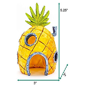 Penn-Plax Spongebob Squarepants Officially Licensed Aquarium Ornament – Spongebob’s Pineapple House – Medium