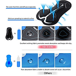 NICEWIN 2 Pack Men's Cycling Shorts Bike Underwear with 4D Padding Breathable MTB Riding Biker Liner Cycle Clothes Black & Blue XL