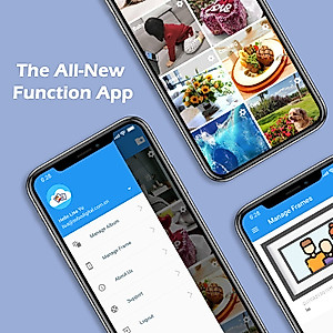10" HD IPS Display Wi-Fi Cloud Frame, Touchscreen, Increased 20GB Free Cloud Storage, APP Send Real-time Photos, Social Media, Streaming Music and Movie