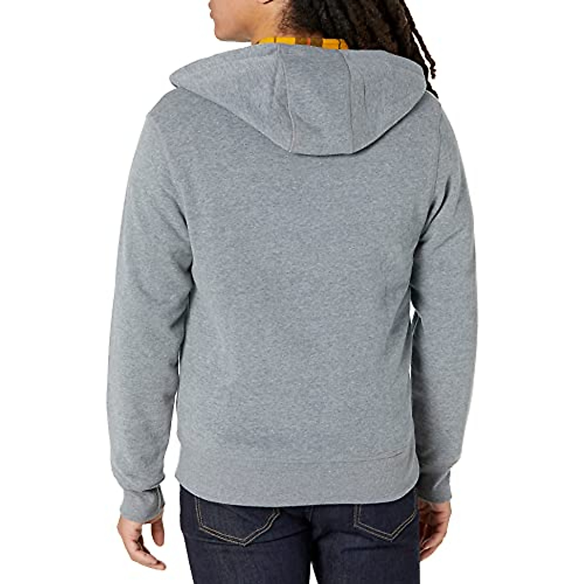 Amazon Essentials Men's Full-Zip Fleece Hoodie (Available in Big & Tall), Black Grey Heather, Medium