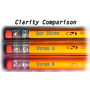 100 3/8" Wide Smoothie and Bubble Tea Fat Straws - Sparkling Clear (3/8" Wide XL)