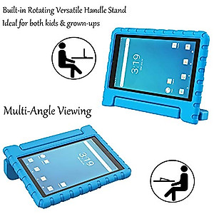 LTROP Onn 7 Inch Tablet Case, Surf Onn 7 Tablet Case, Shockproof Handle Stand Child Proof Case for Walmart Onn 7" Tablet Android 2020/2019 (Model: 100005206/100015685) - Blue