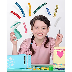 Phomemo Embossing Label Maker Machine with Tapes, Portable Retro Embossed Label Maker Writer, Mini Embosser Label Maker with 6 Rolls Embossing Label Tapes for Home,Office DIY and Crafting -Green