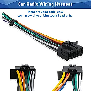 Aftermarket Radio Wiring Harness Replacement for Kenwood Radio 16 Pin Stereo Harness Adapter Connector