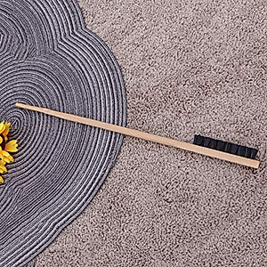 TEHAUX 3pcs Bird Cage Cleaning Brush, Wooden Long Handle Parakeet Cage Cleaner Bird Cleaning Supplies （ Random Color ）