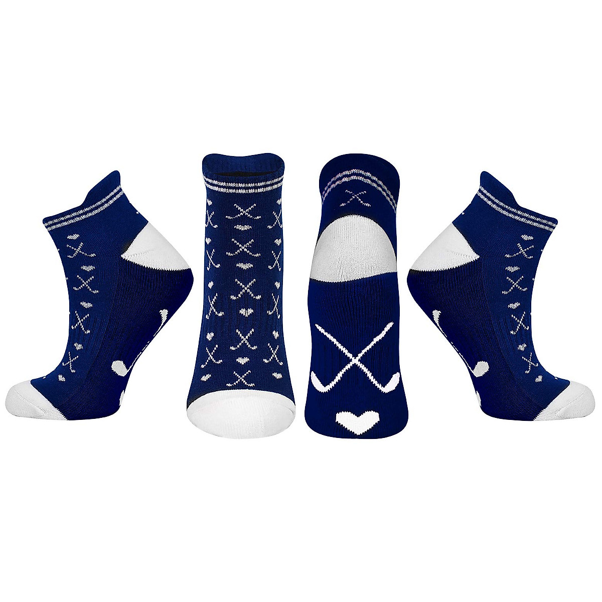 Surprizeshop Ladies Golf Socks (3 Pack) | Cushioned Sole | Extended Tab at rear | One Size US 6-9 | Compression Fit for Support & Comfort | Womens Golf Socks (Navy)